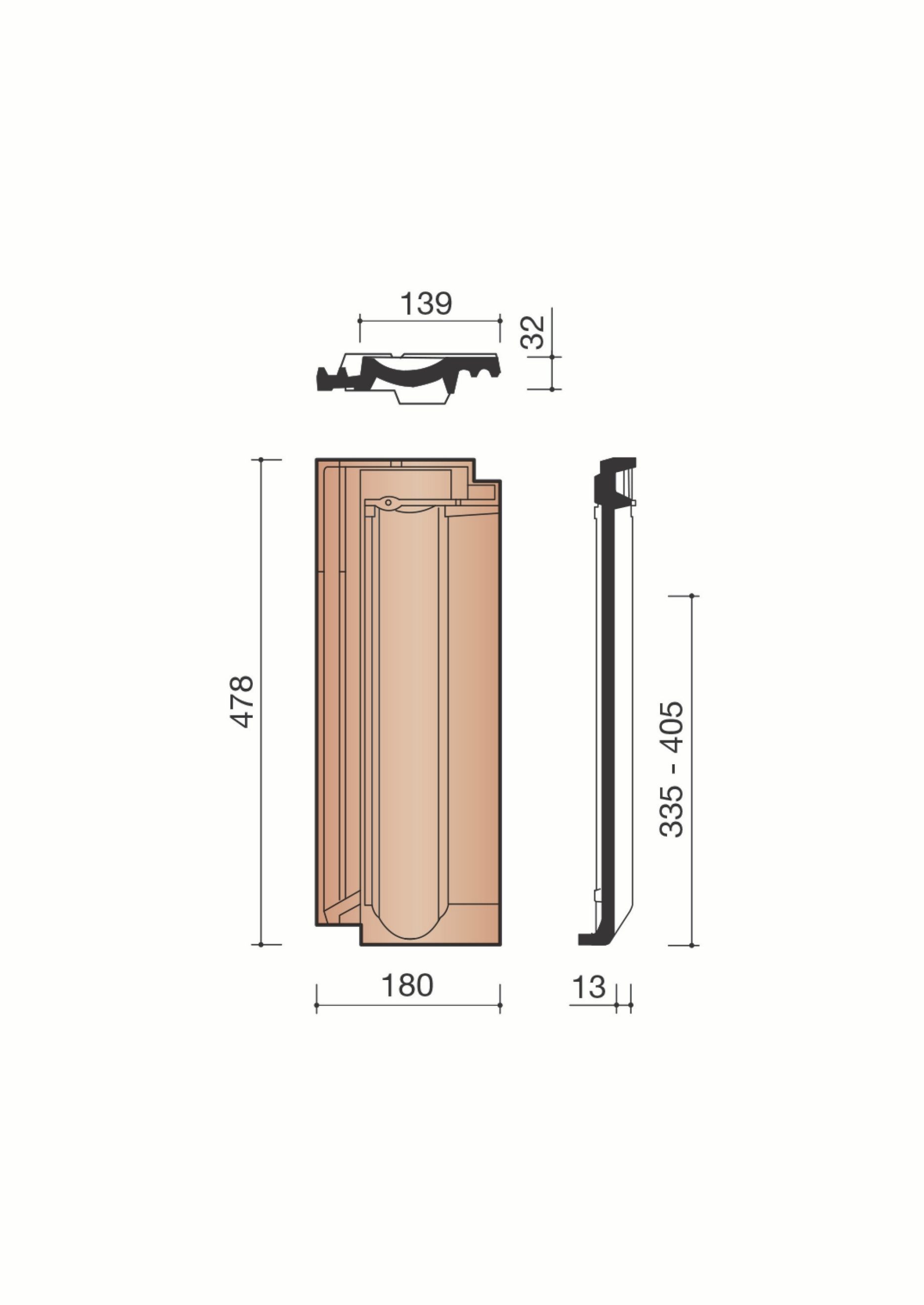 Tuile à côte Optima Rouge Koramic | Wienerberger