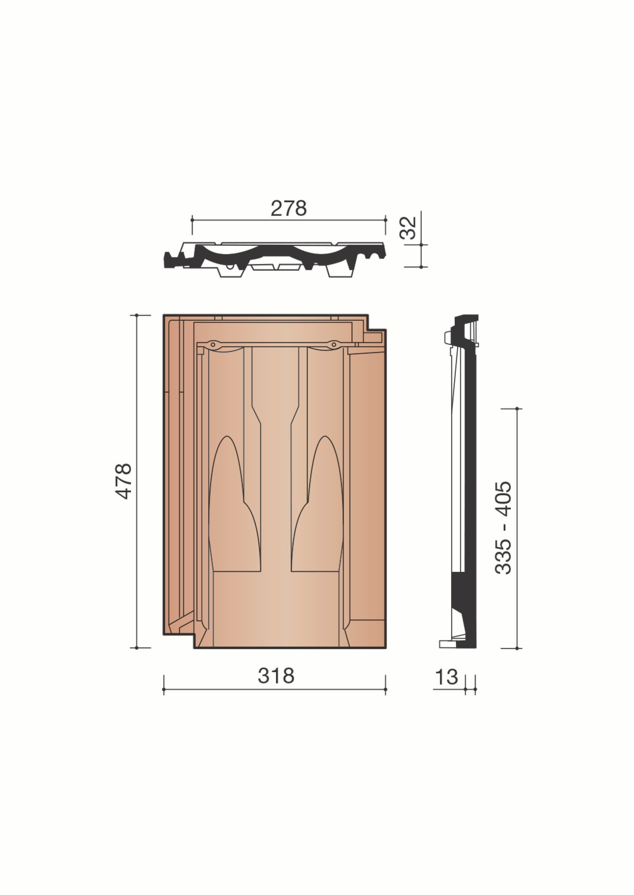 Tuile à côte Optima Rouge Koramic | Wienerberger