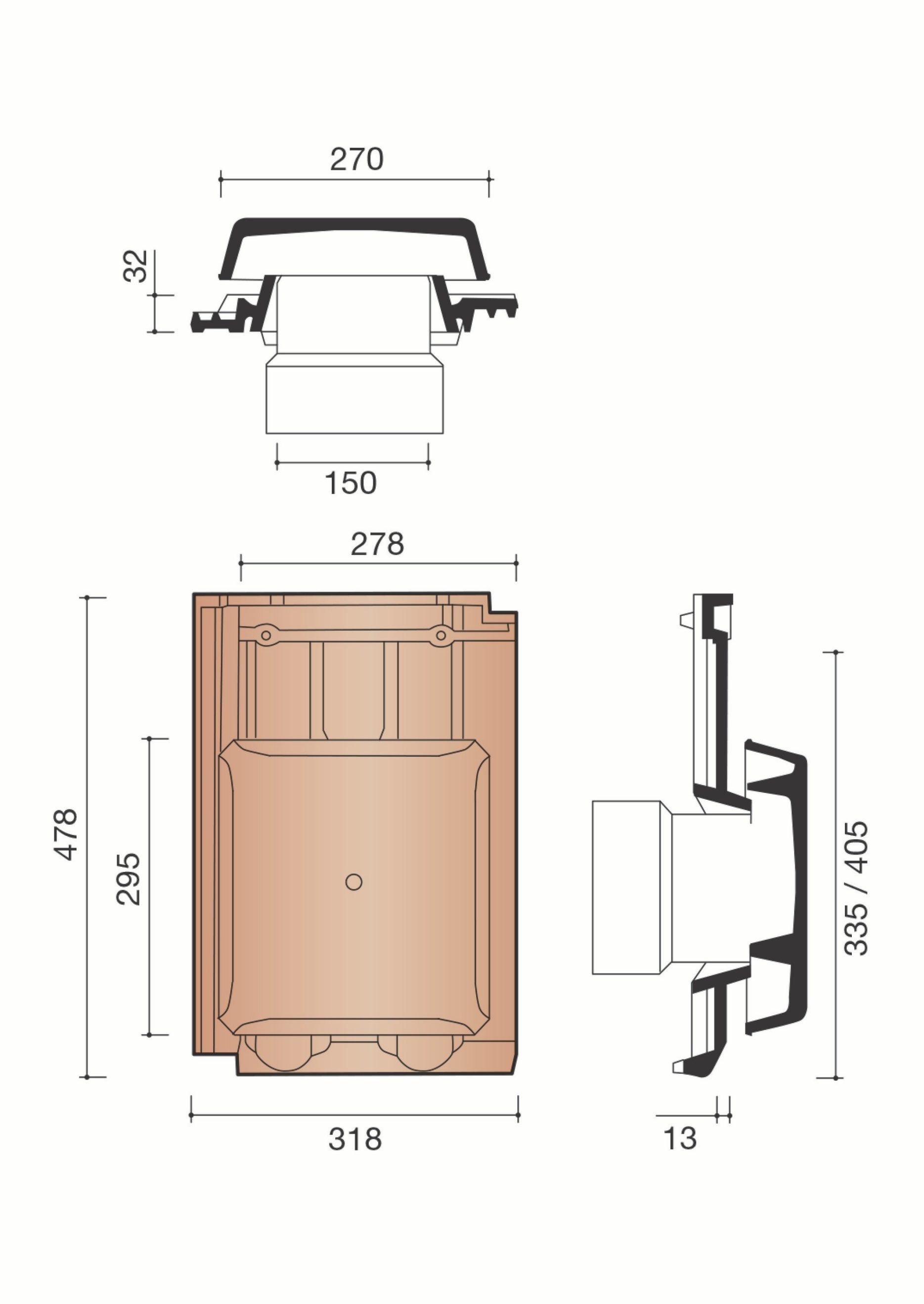 Tuile à côte Optima Rouge Koramic | Wienerberger